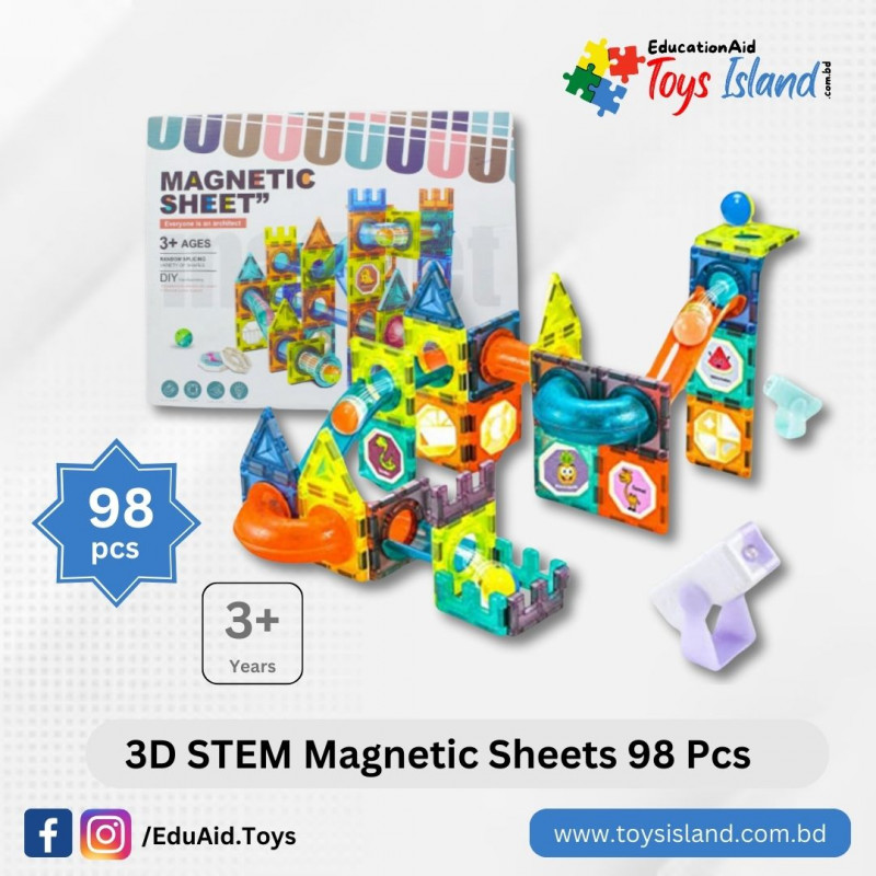 3D STEM Magnetic Sheets 98 Pcs